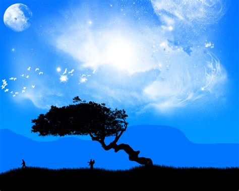 Романтические картинки Основной цвет обоев Лазурный