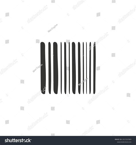 Hand Drawn Barcode Vector Icon Codebar Stock Vector Royalty Free