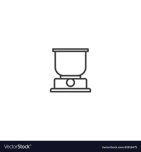Coffee Grinder Line Icon Linear Style Sign Vector Image