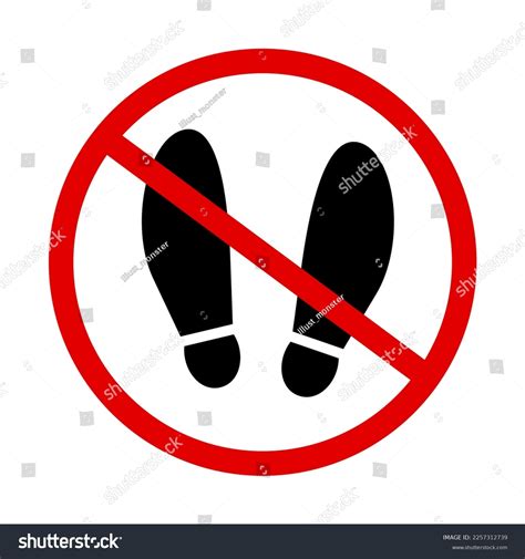 No Shoes Allowed Sign Strictly No Stock Vector Royalty Free 2257312739 Shutterstock
