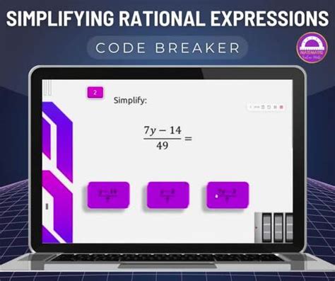 Simplifying Rational Expressions Digital Code Breaker Resource By