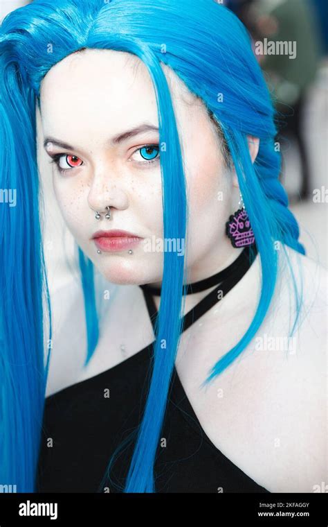 Close Up Portrait Of A Gender Fluid Or Non Binary Teenager With