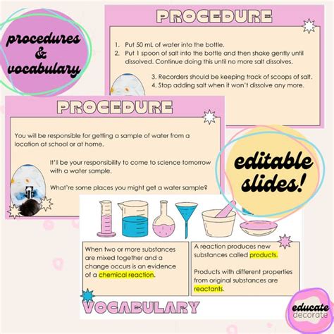 Foss Mixtures And Solutions Investigations 1 5 Editable Guiding Slides