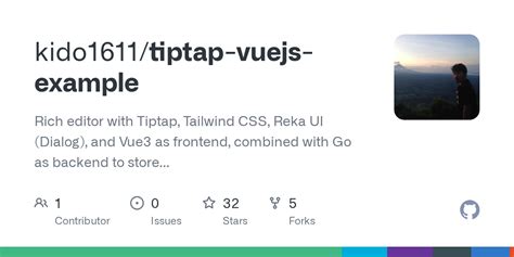 Github Kido Tiptap Vuejs Example Rich Editor With Tiptap Tailwind Css Headless Ui And