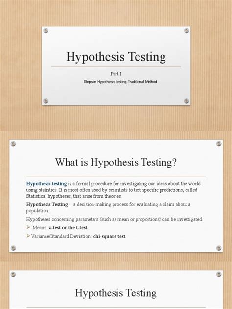 Hypothesis Testing Guide 5 Key Steps For Traditional Method Pdf Statistical Hypothesis