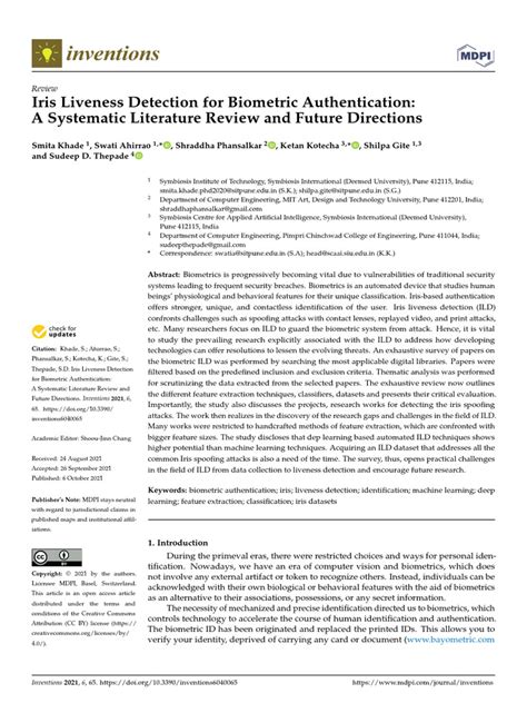 iris bio metric detection download free pdf biometrics authentication
