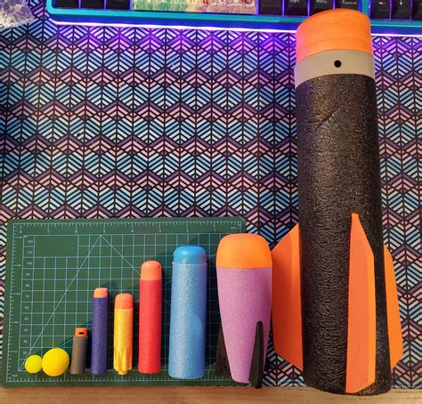 Mega XL Dart Size Compared To Other Nerf Rounds R Nerf