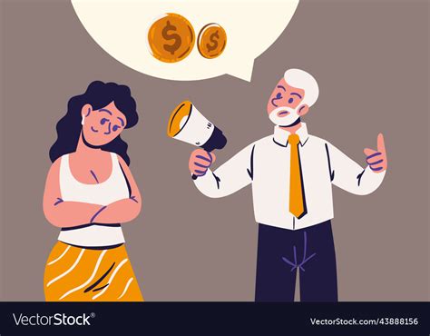 Woman And Man Accounting And Auditing Royalty Free Vector