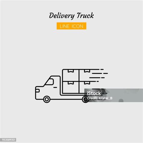라인 아이콘 기호 트럭 운송 우편 배달 물류 빠른 배송 서비스 고립 된 평면 개요 벡터 디자인 개념에 대한 스톡 벡터 아트 및 기타 이미지 Istock