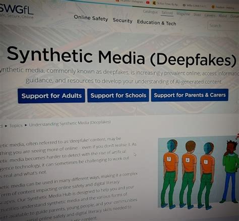Swgfl Synthetic Media Hub Simfin Esafety Safeguarding And Digital