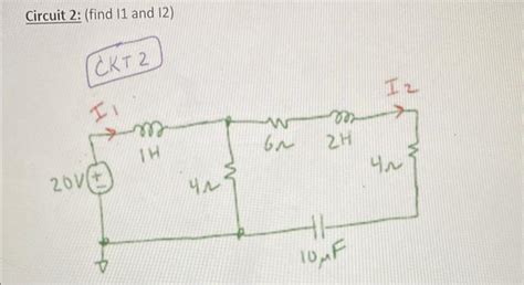 solved circuit 1 find i1 i2 v1 and v2 circuit 2 find