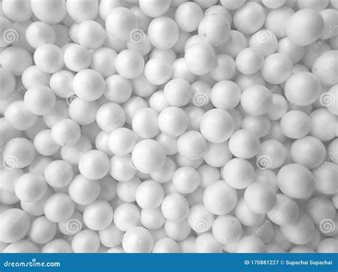 Background Of White Circle Styrofoam Ball Pattern Texture Foam Surface Abstract Background Stock