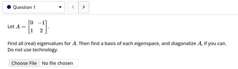 Solved Let A Find All Real Eigenvalues For A Chegg