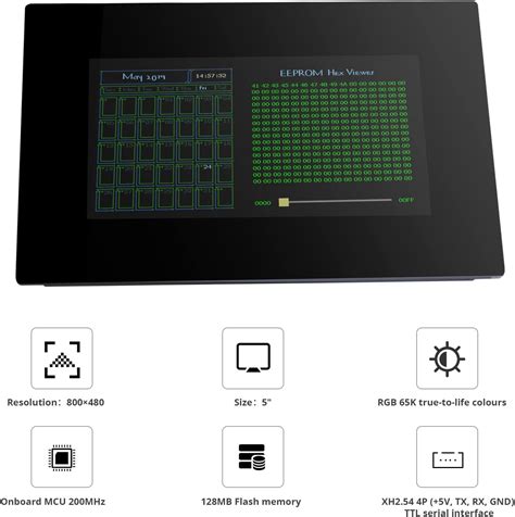 Buy Nextion 5 0″ Intelligent Hmi Display Nx8048p050 011c Y Capacitive Lcd Tft Touch Screen 800