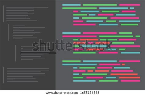 Programming Coding Background Dark Vector Backdrop Stock Vector