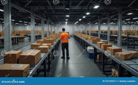 An Ultra Modern Robotic Distribution Center For Mail And Parcels Robots Sorting And