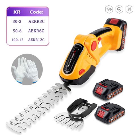 휴대용 무선 전기 헤지 트리머 고출력 가정용 잔디 깎는 기계 충전식 가지치기 정원 잡초 도구 24v 2 In 1 Aliexpress