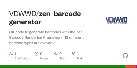 Github Vdwwdzen Barcode Generator C Code To Generate Barcodes With The Zen Barcode
