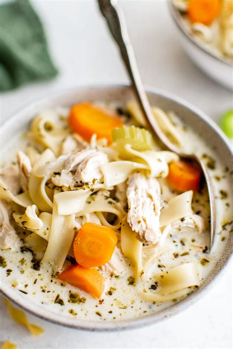 Creamy Chicken Noodle Soup The Forked Spoon