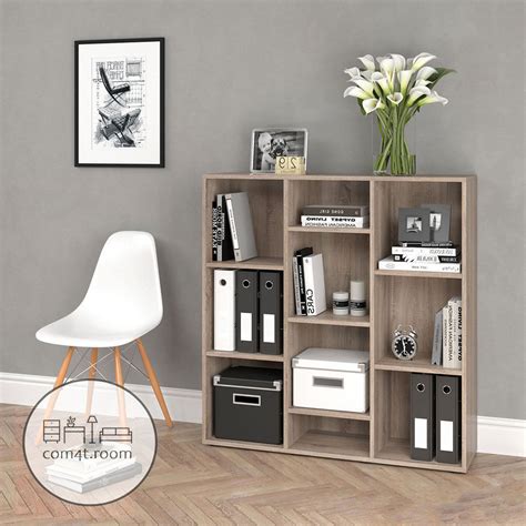 Стеллаж для Дома Полка для Книг и Игрушек Разделитель Комнаты на 10 Ячеек Книжный Шкаф I 084