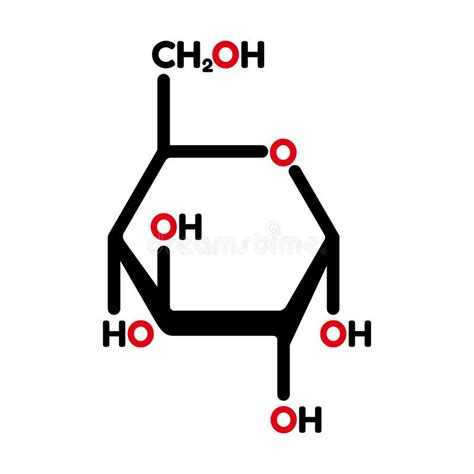 葡萄糖的分子结构 结构化学式 矢量插图 向量例证 插画 包括有 债券 癌症 疾病 腐烂 化学 189495027