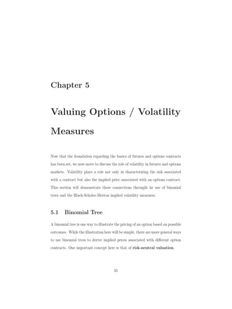 Volatility Pdf Option Finance Black Scholes Model