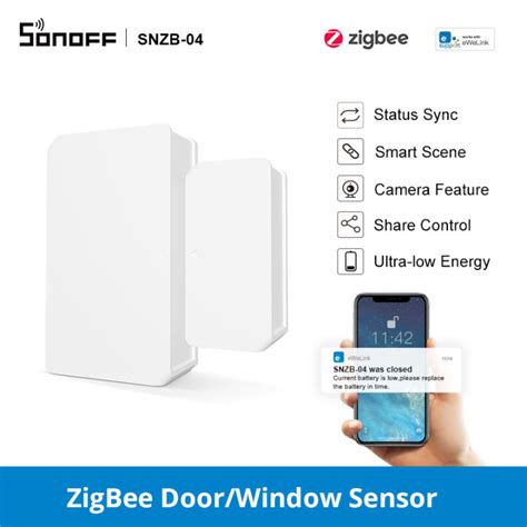 ITEAD SONOFF SNZB ZigBee Door Sensor Smart Window Sensor Wireless Gate Sensor Detector Smart