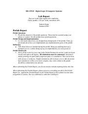 Digital Logic Computer Systems Lab Report Guidelines Course Hero