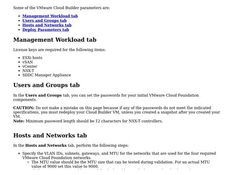 Vmware Cloud Builder Parameters Dell Poweredge Mx Deployment With Vmware Cloud Foundation