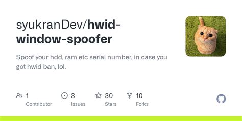 Issues SyukranDev Hwid Window Spoofer GitHub