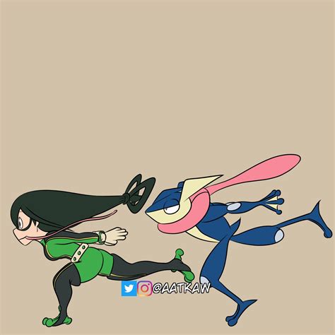 Pokemon X Bnha Crossover Tsuyu Asui And Greninja R Bokunoheroacademia