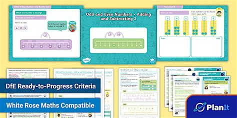 👉 Y1 Odd And Even Numbers Adding And Subtracting 2 Planit Maths Lesson 21
