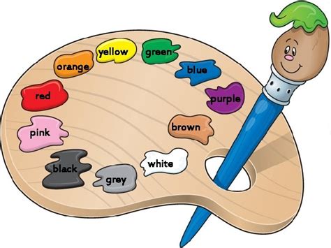 Yellow Green Orange Blue Red Purple Brown Pink