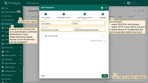 Tuya Integration Thingsboard Professional Edition