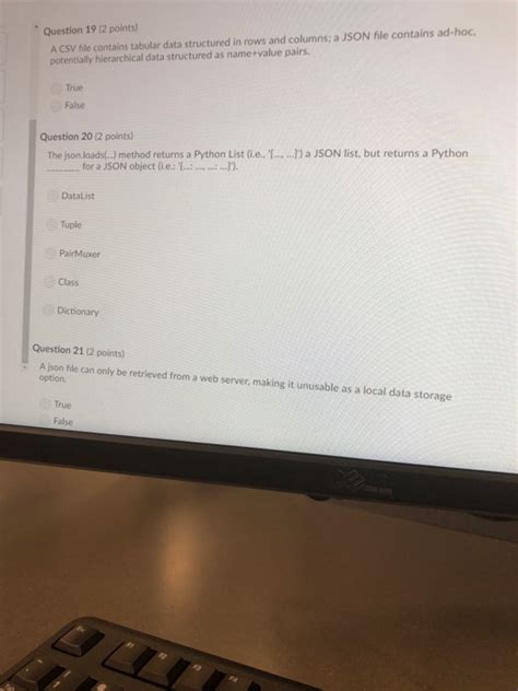 Solved Question 19 12 Points A Csv File Contains Tabular