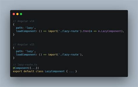 Youll Soon Angular V15 Be Able To Lazy Load A Route By Writing A