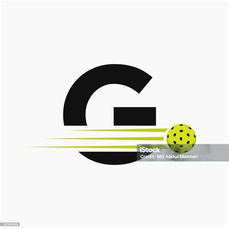 문자 G 알파벳 벡터 템플릿의 초기 피클 볼 로고 피클볼에 대한 스톡 벡터 아트 및 기타 이미지 피클볼 경기 스포츠 경쟁 Istock
