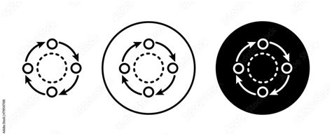 Vetor De Sequential Process Icon Set Simultaneous Integrated Processing Pattern Vector Symbol