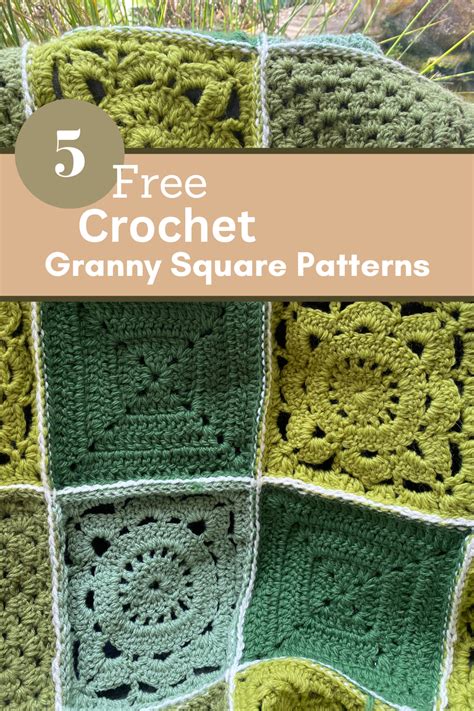 5 Free Crochet Granny Square Patterns Granny Squares Pattern Granny