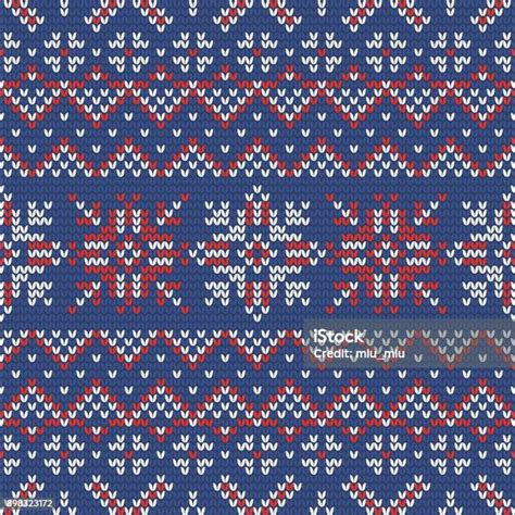 크리스마스 눈송이 삼각형 및 지그재그와 완벽 한 패턴을 뜨개질 0명에 대한 스톡 벡터 아트 및 기타 이미지 0명 12월 겨울 Istock