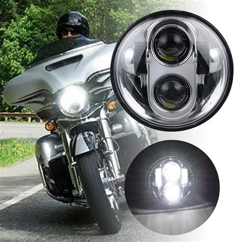 Round Led Headlight Motorcycle Harley 5 75inch Daymaker Projector Led