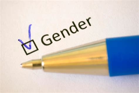 Premium Photo Questionnaire Blue Pen And The Inscription Gender With Check Mark On The White Paper
