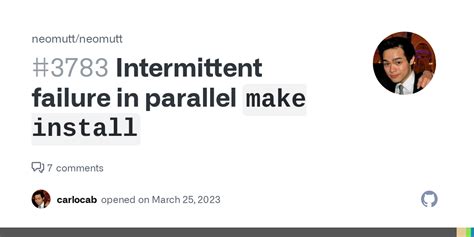 Intermittent Failure In Parallel `make Install` · Issue 3783 · Neomutt