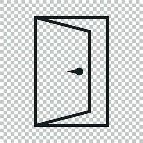 Door Vector Icon In Line Style Exit Icon Open Door Illustration 25921288 Vector Art At Vecteezy