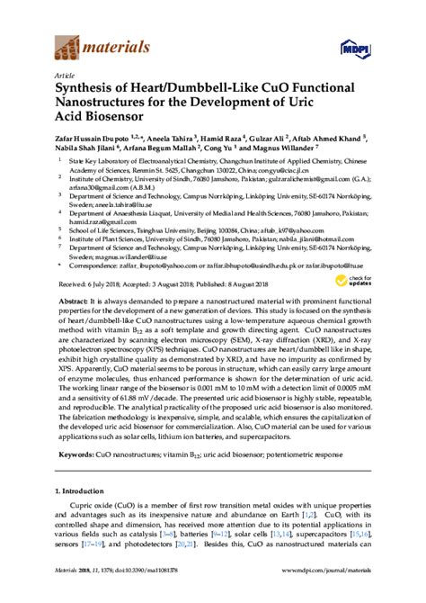 Pdf Synthesis Of Heartdumbbell Like Cuo Functional Nanostructures