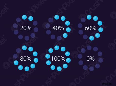 Circle Dot Infographic Chart Design Template Set For Dark Theme Stock Vector 6260238 Crushpixel