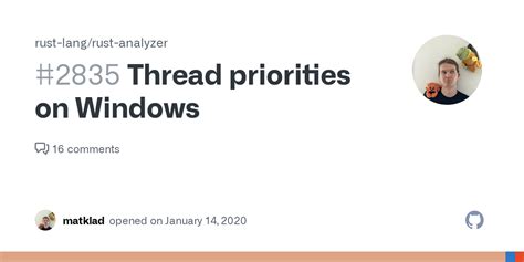 Thread Priorities On Windows · Issue 2835 · Rust Langrust Analyzer