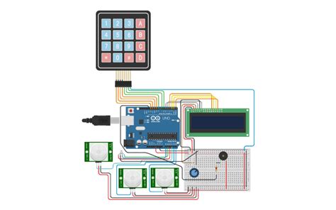 Circuit Design Arduino Password Security System With Magnetic Door Sensors Tinkercad