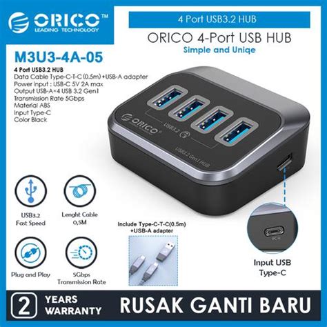 Promo Orico Port Usb Hub Type C To C Usb A Gbps M M U A Jakarta Utara Orico
