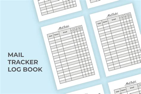 Mail Tracker Notebook Interior Mail Checker Journal Template Vector Incoming And Outgoing Mail